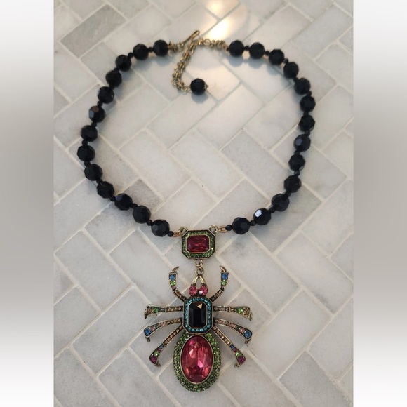 Jewelry | Crystal Rhinestone Spider Pendant Statement Necklace | Poshmark